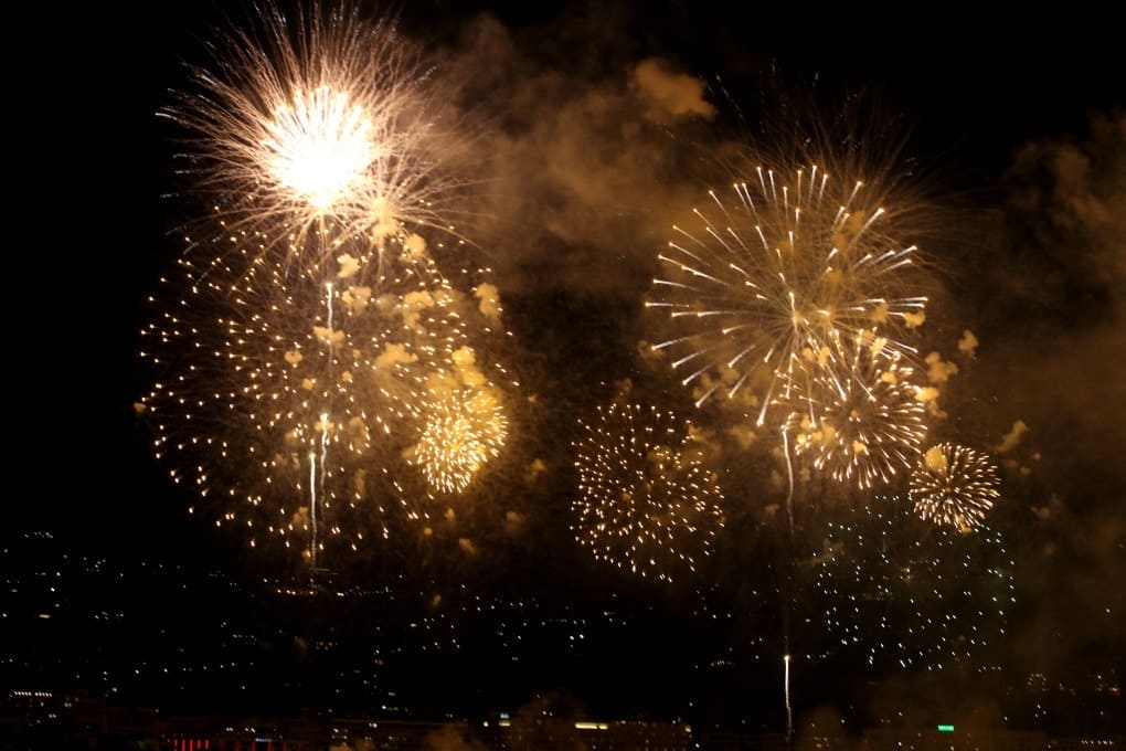 Pyrotechnic Festival in Cannes aboard our cruise ship