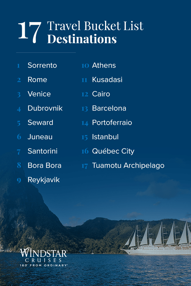 The Ultimate Travel Bucket List | 17 Destination Ideas